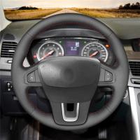 China DIY Leather Stitch Car Steering Wheel Cover for Renault Koleos Fluence ZE Megane Scenic Duster Dacia Clio Captur Kadjar for sale