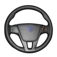 China Leather Suede Steering Wheel Cover for Volvo C70 S40 S60 S80 V40 V50 V60 V70 2014 XC60 XC70 XC90 for sale