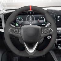 China MEWANT For Opel Astra (K) Combo Corsa (E|F) Grandland X  Insignia (CT) B Car Accessories Cute D Shape Steering Wheel Cover Suede for sale