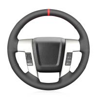 China DIY Car Accessory Hand Sewing Genuine Leather Steering Wheel Cover  For Ford F-150 2009-2014 for sale