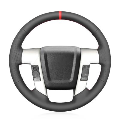 China DIY Car Accessory Hand Sewing Genuine Leather Steering Wheel Cover  For Ford F-150 2009-2014 for sale