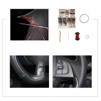 China Car Accessories Black DIY Artificial Leather Hand Stitching Steering Wheel Cover For Citroen DS5 DS 4S for sale