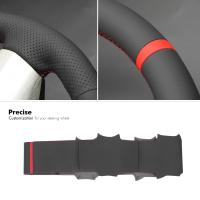 China DIY Car Accessory Hand Sewing Genuine Leather Steering Wheel Cover  For Ford F-150 2009-2014 for sale
