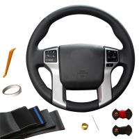 China PU Leather DIY Black Steering Wheel Wrap For Toyota Land Cruiser Prado 4Runner 2010 2011 2012 2013 2014 2015 2016 2017 2018 2019 for sale