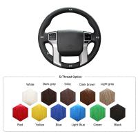 China PU Leather DIY Black Steering Wheel Wrap For Toyota Land Cruiser Prado 4Runner 2010 2011 2012 2013 2014 2015 2016 2017 2018 2019 for sale