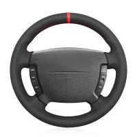 China Car Accessories Hand Siticthed Black Genuine Leather Steering Wheel Cover for Ford Falcon 2002-2008 for sale