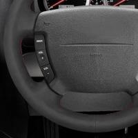 China Car Accessories Hand Siticthed Black Genuine Leather Steering Wheel Cover for Ford Falcon 2002-2008 for sale