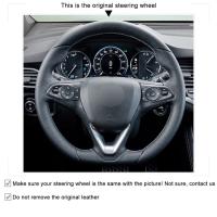 China Wholesale Factory Price Black PU Leather Hot Sale Steering Wheel Cover For Opel Astra/Combo/Corsa/Grandland X/Insignia 2015-2021 for sale