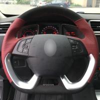 China MEWANT New Type Permanent Custom Car Accessories Hand Sew Steering Wheel Cover Hot Selling High Quality For Citroen  DS5  DS4 for sale
