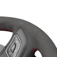 China High Quality Black Customized Hand Sewing Carbon Fiber Suede Steering Wheel Cover for Land Rover Range Rover Evoque for sale