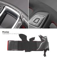 China High Quality Black Customized Hand Sewing Carbon Fiber Suede Steering Wheel Cover for Land Rover Range Rover Evoque for sale