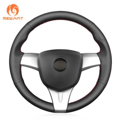 China MEWANT For Chevrolet Spark EV Hand Sew Red Carbon Fiber Steering Wheel Protective Cover Customization Wholesale Dropshipping for sale