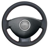 China For Renault Duster Dacia Duster 20112012 2013 2014 2015 Custom Black Leather Handing Sew Steering Wheel Cover for sale