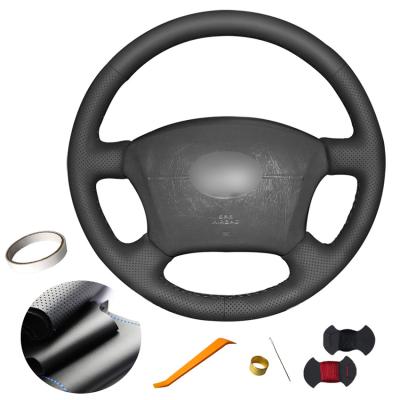 China Personalized Black PU Leather Steering Wheel Cover For Toyota Sequoia Sienna Tundra 2003 2004 2005 2006 2007 2008 2009 2010 for sale