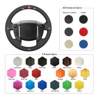 China High Quality Customized Hand Sewing Suede Steering Wheel Cover With Red Stripe for Land Rover Discovery 4 2010-2016 for sale