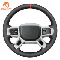 China Handcrafted Genuine Leather Steering Wheel Cover for Land Rover Defender L663 Discovery III L462 2020-2024 Models for sale