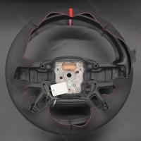 China Handcrafted Genuine Leather Steering Wheel Cover for Land Rover Defender L663 Discovery III L462 2020-2024 Models for sale