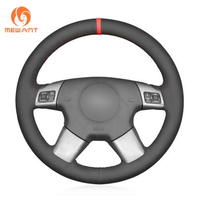 China Custom Black Suede Hand Stitching Steering Wheel Cover for Vauxhall Opel Vectra C Holden Signum 2002 2003 2004 2005 for sale