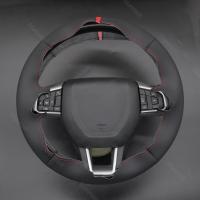 China Mewant Car Interior Accessory Genuine Leather Steering Wheel Cover for Land Rover Discovery Sport L550 2015-2019 Models for sale