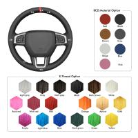 China Mewant Car Interior Accessory Genuine Leather Steering Wheel Cover for Land Rover Discovery Sport L550 2015-2019 Models for sale