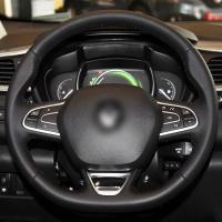 China Custom Made Styling Artificial Leather Stitch Steering Wheel Cover for Renault Kadjar Koleos Megane Talisman Scenic 2016 2017 for sale
