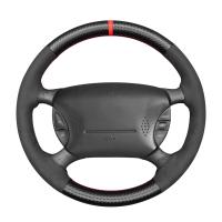 China MEWANT Custom Hand Stitching Black Carbon Fiber Steering Wheel Cover for Ford Mustang 1994-2004 for sale