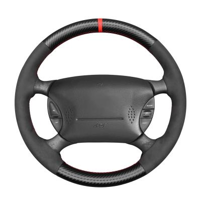 China MEWANT Custom Hand Stitching Black Carbon Fiber Steering Wheel Cover for Ford Mustang 1994-2004 for sale