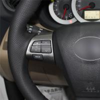 China Custom Design Black Artificial Leather DIY Hand Sewing Wrap Steering Wheel Cover For Toyota Corolla RAV4 2011 2012 2013 for sale