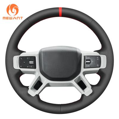 China DIY vegan leather steering wheel cover for Land Rover Defender L663 Discovery L462 2020-2024 customized steering wheel wrap for sale
