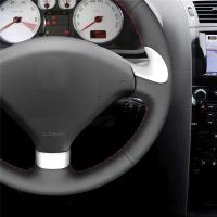 China Custom Hand Stitching Artificial Leather Steering Wheel Cover for Peugeot 307 CC 2004 2005 2006 2007 for sale