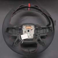 China DIY vegan leather steering wheel cover for Land Rover Defender L663 Discovery L462 2020-2024 customized steering wheel wrap for sale