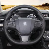 China MEWANT New Arrival Hand Car Accessories Thin Steering Wheel Cover Logo Custom For Opel Zafira Life Peugeot 408 for sale