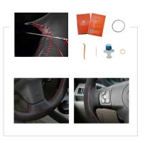 China Suede Leather Black Hand Stitching DIY Steering Wheel Cover For Toyota RAV4 Vios Yaris 2006 2007 2008 2009 2010 2011 2012 2013 for sale