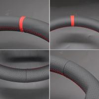 China DIY vegan leather steering wheel cover for Land Rover Defender L663 Discovery L462 2020-2024 customized steering wheel wrap for sale