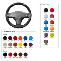 China Suede Leather Black Hand Stitching DIY Steering Wheel Cover For Toyota RAV4 Vios Yaris 2006 2007 2008 2009 2010 2011 2012 2013 for sale