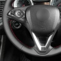 China MEWANT Latest DIY Stitch Steering Wheel Cover Brown For Opel Astra K Corsa E Crossland X Insignia B Country Tourer KARL Zafira C for sale