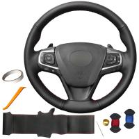 China Accessories Hand Sewing Artificial Leather Steering Wheel Cover for Toyota Camry Avalon 2013 2014 2015 2016 2017 2018 for sale