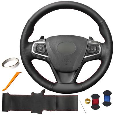China Accessories Hand Sewing Artificial Leather Steering Wheel Cover for Toyota Camry Avalon 2013 2014 2015 2016 2017 2018 for sale