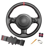 China Custom Hand Sewing Artificial Leather Steering Wheel Cover for Toyota 86 GT86 Subaru BRZ for sale