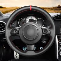 China Custom Hand Sewing Artificial Leather Steering Wheel Cover for Toyota 86 GT86 Subaru BRZ for sale