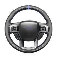 China Custom Hand Stitching Carbon Fiber Steering Wheel Cover for Ford F-150 F150 F-250 F-350 F-450 F-550 F-600 F-650 F-750 for sale