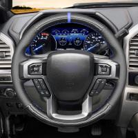 China Custom Hand Stitching Carbon Fiber Steering Wheel Cover for Ford F-150 F150 F-250 F-350 F-450 F-550 F-600 F-650 F-750 for sale