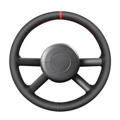 China DIY Hand Stitch Genuine Leather Steering Wheel Cover for for Jeep Wrangler JK 2007 2008 2009 2010 for sale