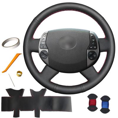 China Hand Sewing Artificial Leather Steering Wheel Cover for Toyota Prius 20 2004 2005 2006 2007 2008 2009 for sale