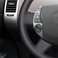 China Hand Sewing Artificial Leather Steering Wheel Cover for Toyota Prius 20 2004 2005 2006 2007 2008 2009 for sale