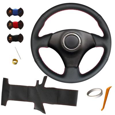 China Custom Hand Sewing Artificial Leather Steering Wheel Cover for Toyota RAV4 Celica Corolla Matrix MR2 1998 1999 2000 2001 for sale
