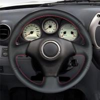 China Custom Hand Sewing Artificial Leather Steering Wheel Cover for Toyota RAV4 Celica Corolla Matrix MR2 1998 1999 2000 2001 for sale
