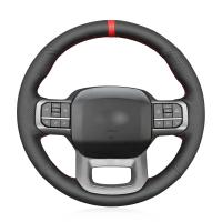China Custom Hand Stitching Artificial Leather Steering Wheel Cover for Ford F-150 F150 Lightning 2021 2022 2023 for sale