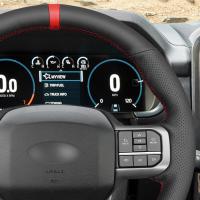 China Custom Hand Stitching Artificial Leather Steering Wheel Cover for Ford F-150 F150 Lightning 2021 2022 2023 for sale