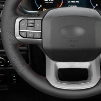 China Custom Hand Stitching Artificial Leather Steering Wheel Cover for Ford F-150 F150 Lightning 2021 2022 2023 for sale